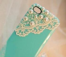 Pearl Lace Iphone Cover Case, Lace Iphone 4 Case, Pearl Iphone 4 Case ...