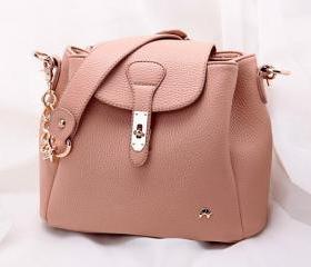 Simple Version Women Pu Leather Handbag Tote Shoulder Bag Purse Handle ...