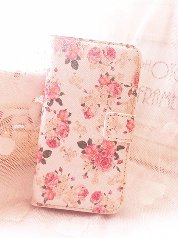 Pink Leather Pu Cute Floral Case For Iphone 4 Iphone 4s on Luulla